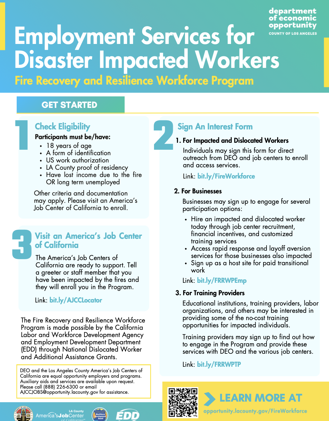 Fire Recovery and Resilience Workforce Program - Department of Economic ...